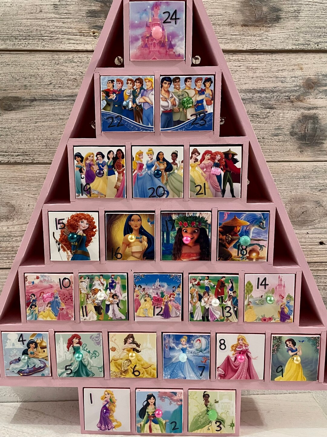 Disney Calendar/disney Princess Calendar/princess Advent - Etsy