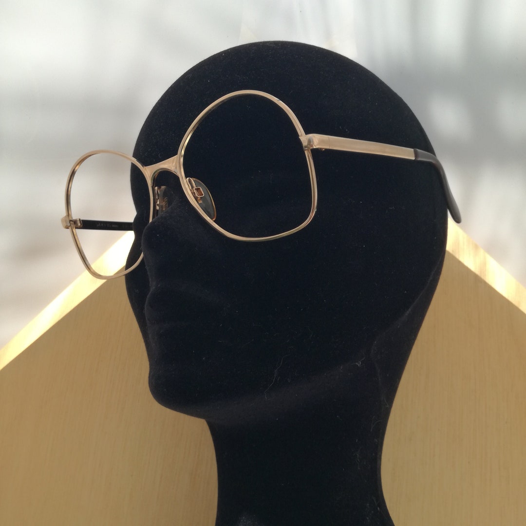 W Germany KJ Freeform Mod Glasses, Sizes 50 18, Golden Brass Reading ...