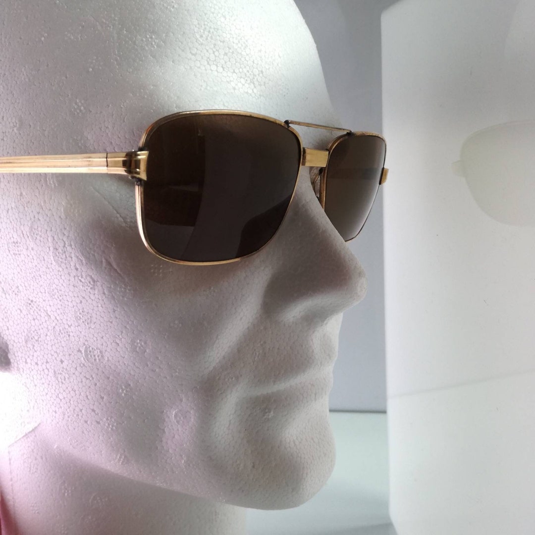 12k Gold Plated Vintage Sunglasses, Sizes 59 16, Mens Vintage Eyewear ...