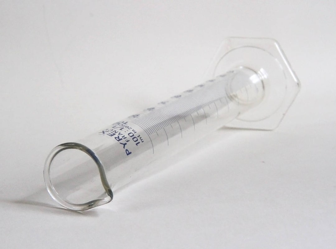 Graduated PYREX Glass Test Tube 100 Ml, Laboratory Tube for Chemistry ...