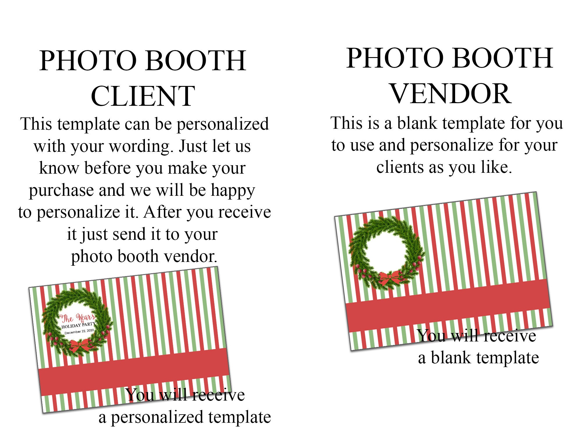 Photo Booth Template, 4x6 Photo Booth Template, Holiday Photo Booth ...