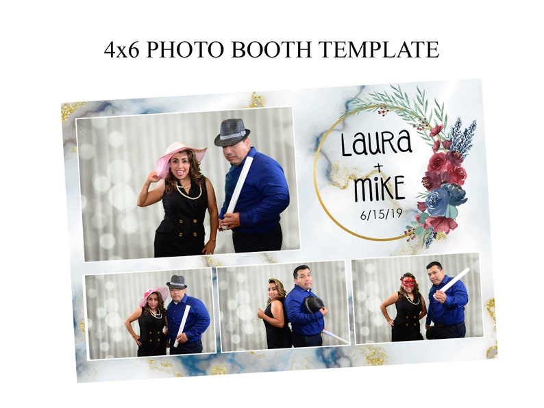 Photo Booth Template 4x6, Wedding Photo Booth Template, XV Photo Booth ...
