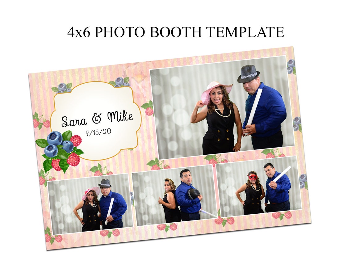 Photo Booth Template, 4x6 Photo Booth Template, Wedding Photo Booth ...