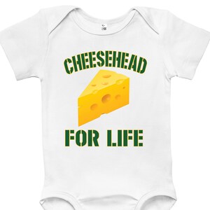 Baby Bodysuit Cheesehead for Life Packers Baby Clothes for | Etsy