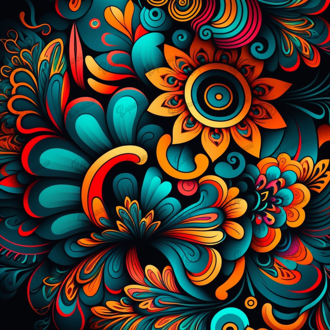 Floral Pattern Background Png Sublimation Design, Flower Colors ...