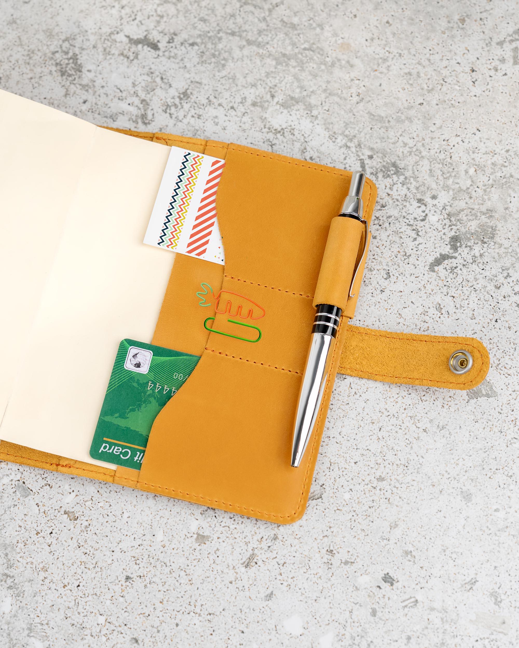 Personalized A6 Leather Planner Cover: Refillable Journal With Card ...