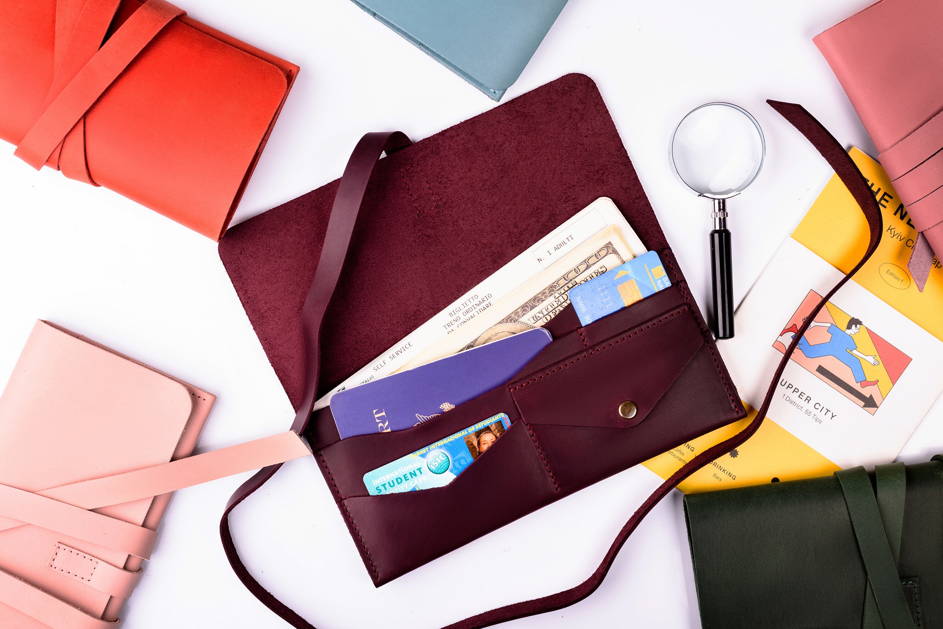 Cash envelope wallet leather wallet women custom wallet | Etsy