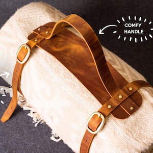 Picnic Blanket Strap, Personalized Leather Blanket Carrier, Leather ...