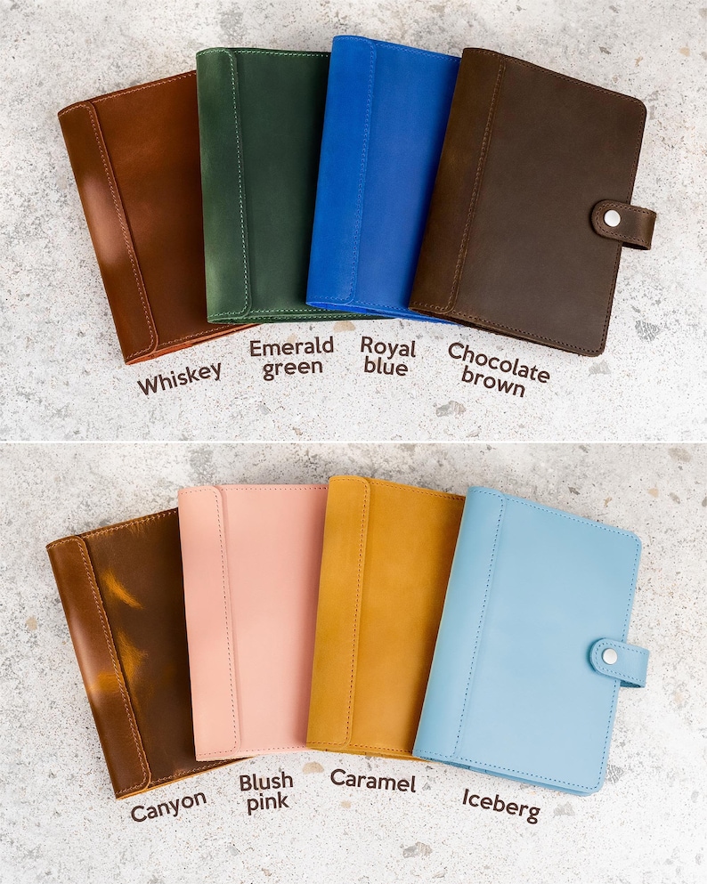 Personalized A6 Leather Planner Cover — Refillable Journal - Etsy