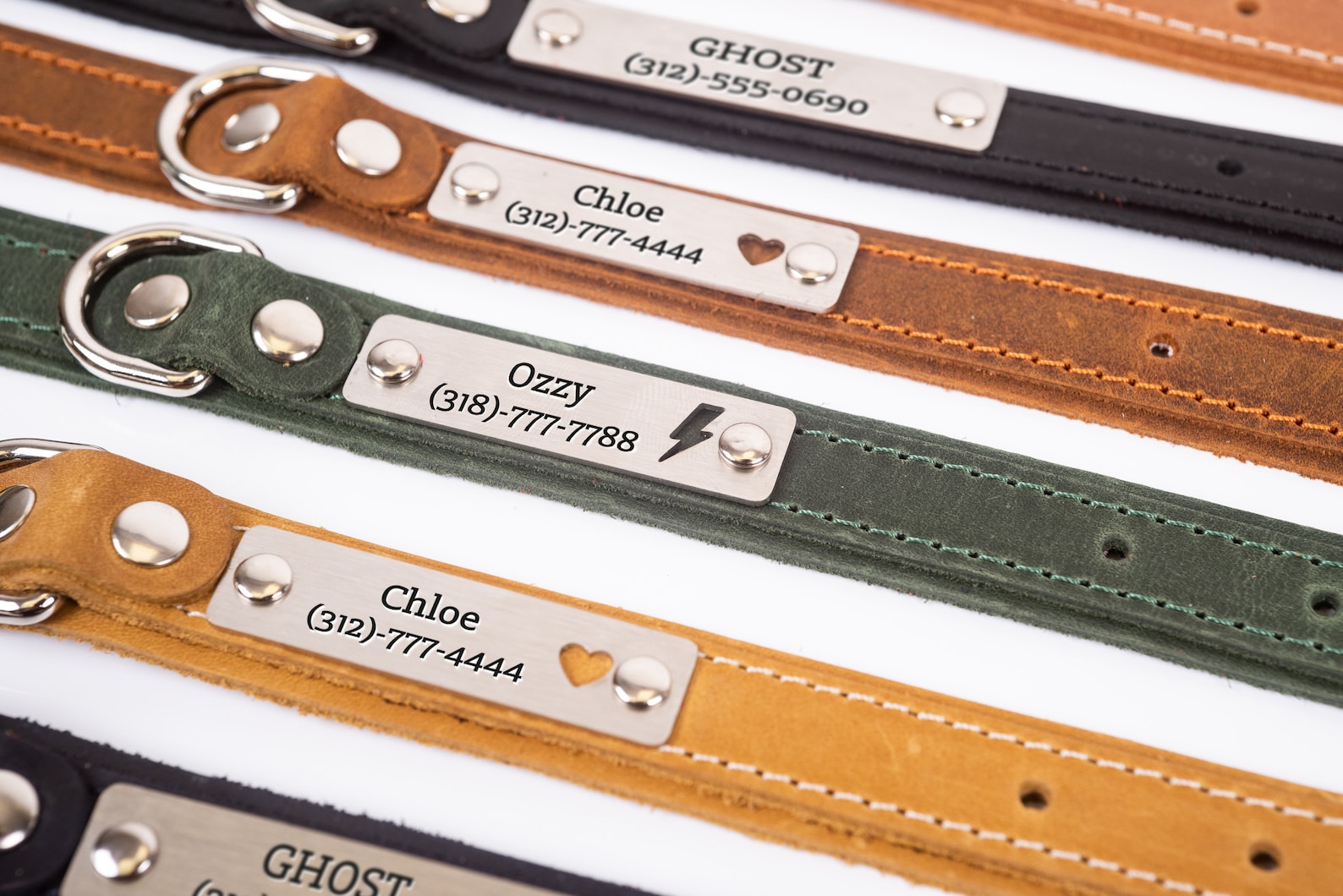 Personalized Leather Dog Collar, Engraved Dog Collar, Custom Dog Collar ...