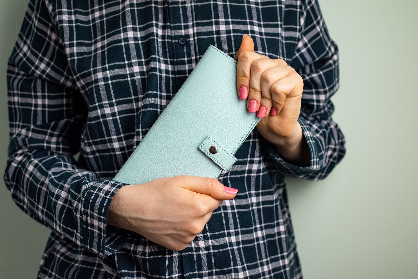 Personalized Travel Wallet Leather Organizer Light Blue - Etsy