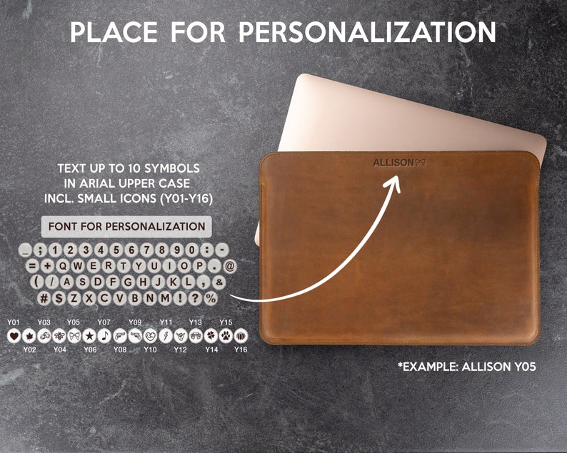 Personalized Leather Air Macbook Pro Case 13 Customized Brown - Etsy
