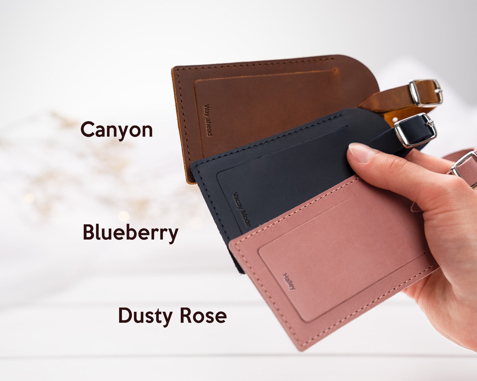 Leather Luggage Tags Leather Engraved Luggage Tag Luggage - Etsy