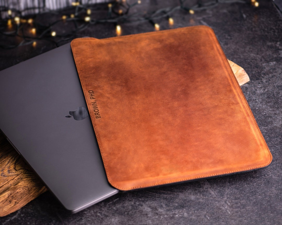 Personalized Leather Air MacBook Pro Case 13, Customized Brown Leather ...