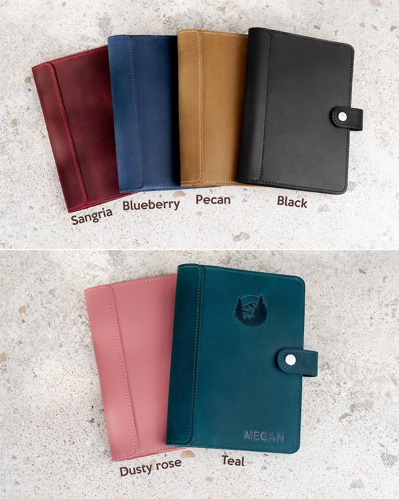 Personalized A6 Leather Planner Cover — Refillable Journal - Etsy
