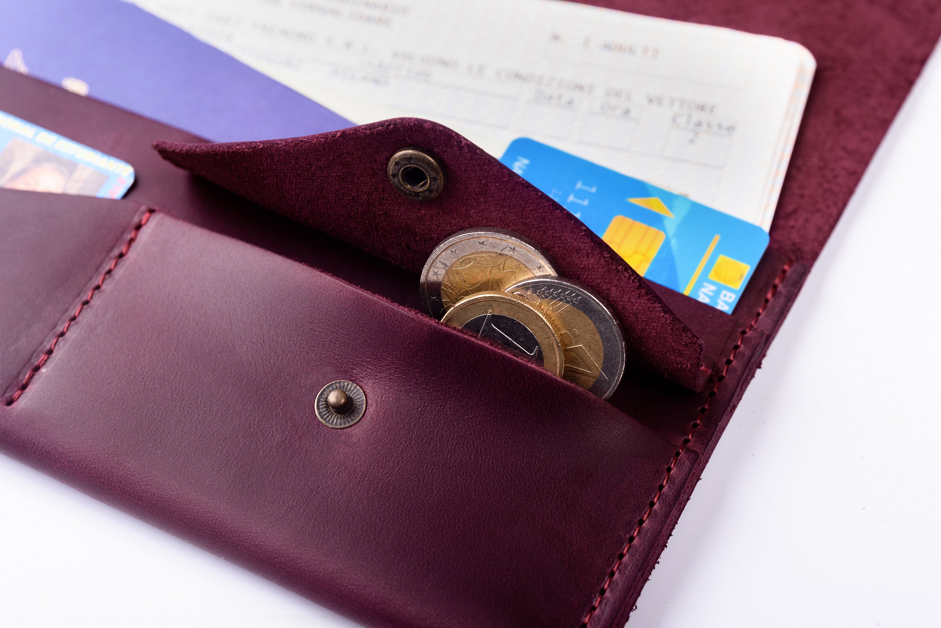 Cash envelope wallet leather wallet women custom wallet | Etsy