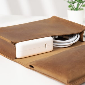 Leather Cable Organizer, Tech Accessories, Cord Organizer Travel, Gift ...