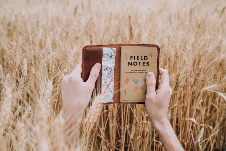 Leather Journal Cover for Moleskine Cahier Notebook Pocket - Etsy