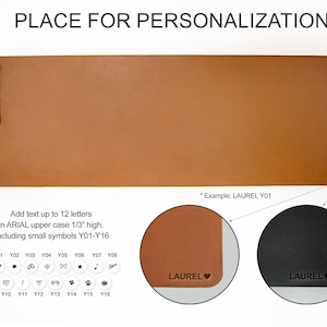 Personalized Leather Desk Mat, Custom Desk Pad, Office Gift, Christmas ...