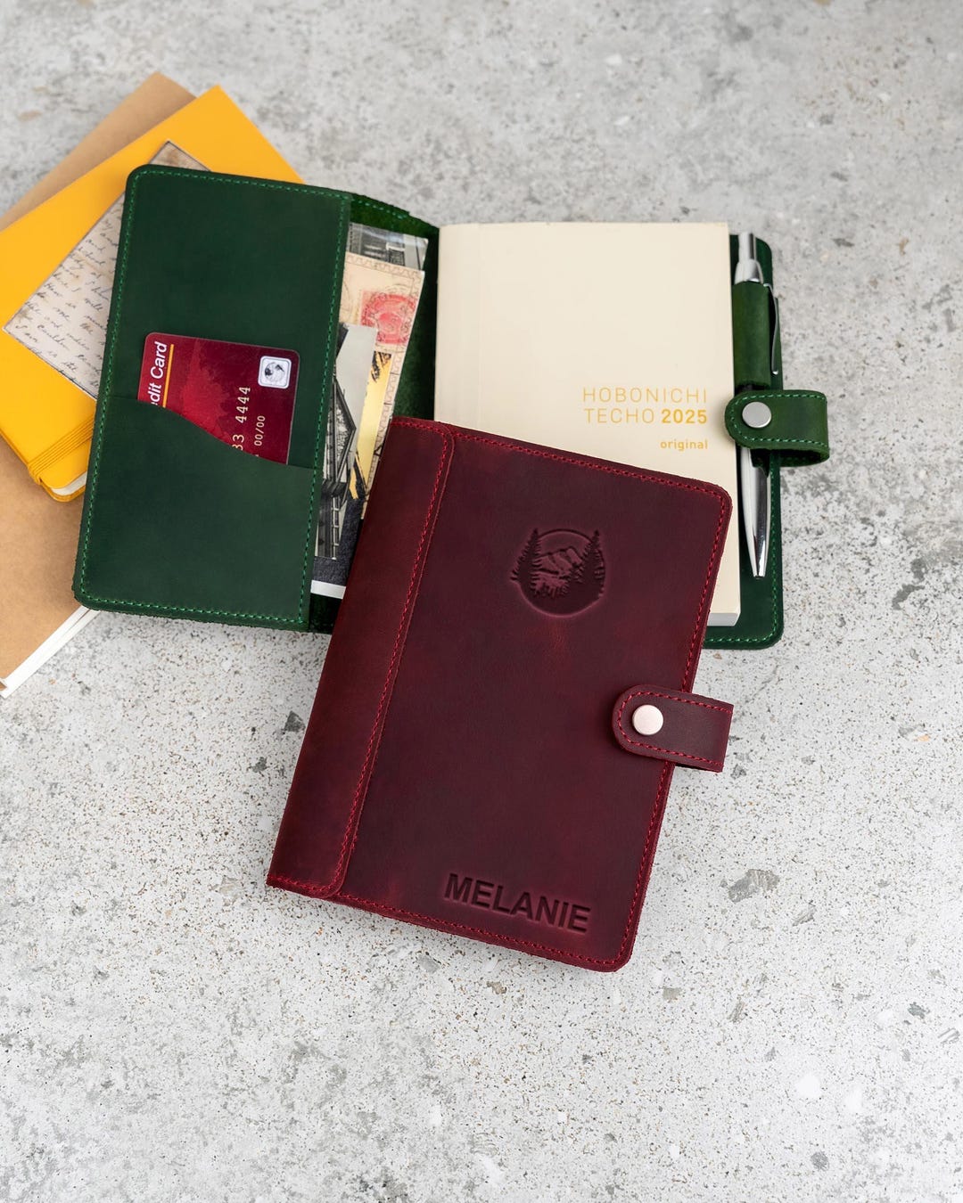 Personalized Leather A6 Planner Cover: Hobonichi Techo Case, Journal ...