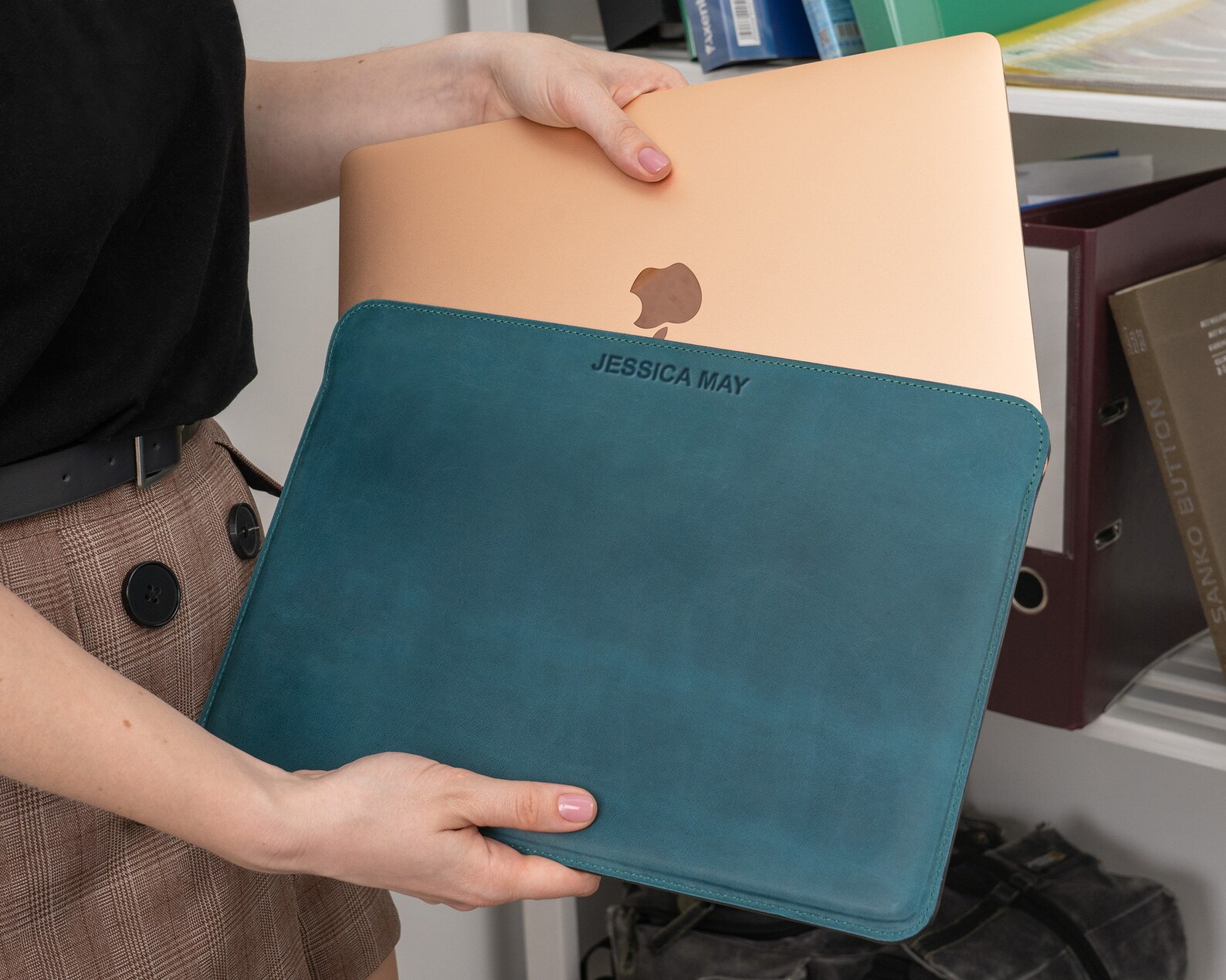 Personalized Leather Air Macbook Pro Case 13 Customized Brown - Etsy