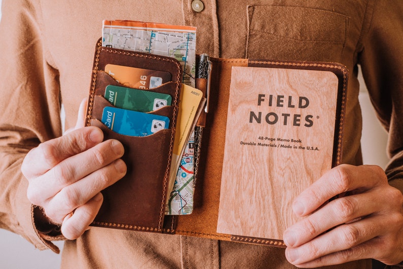 Leather Journal Refillable Handmade Journal Field Notes - Etsy