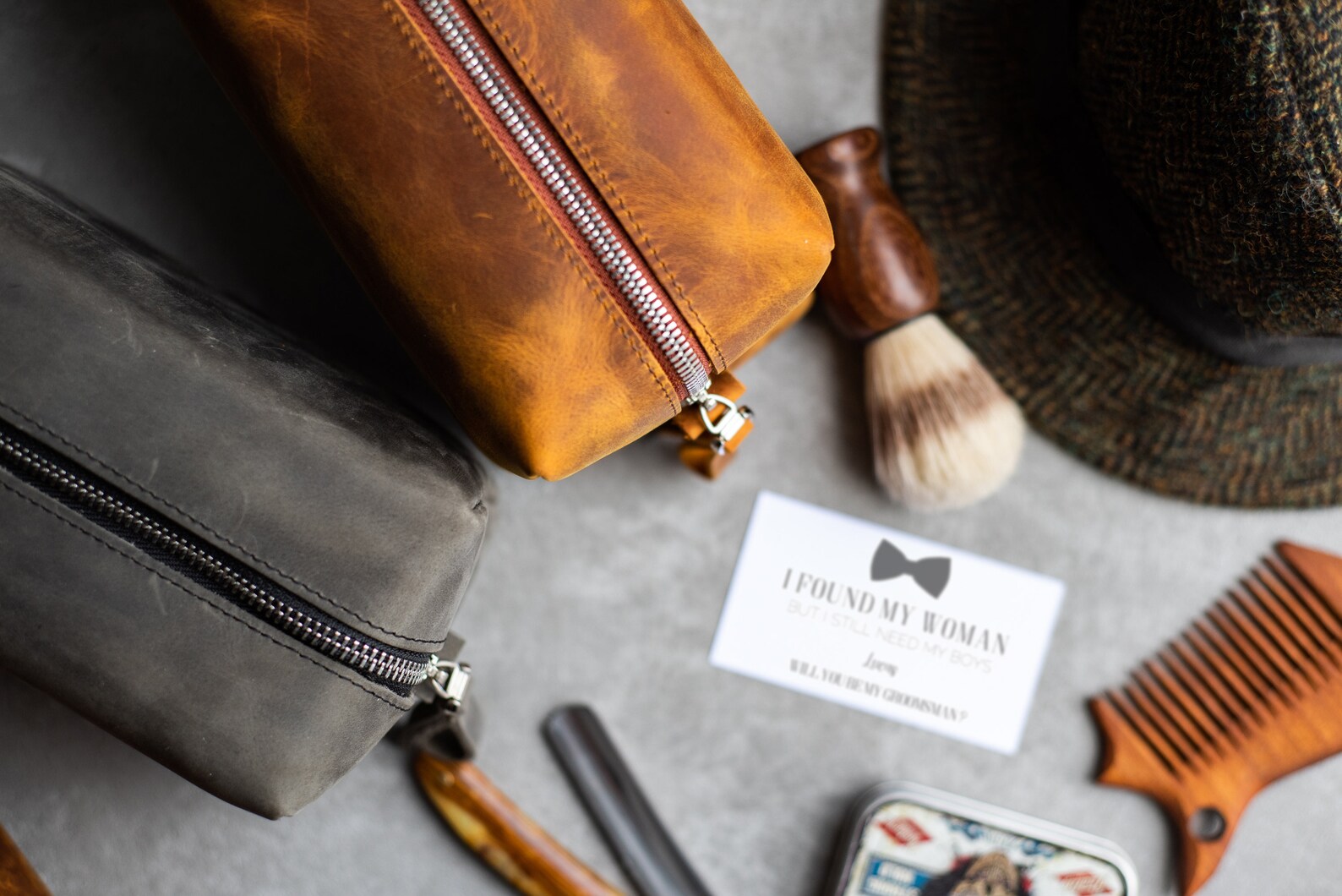 Personalized Leather Dopp Kit for Men Leather Toiletry Bag - Etsy