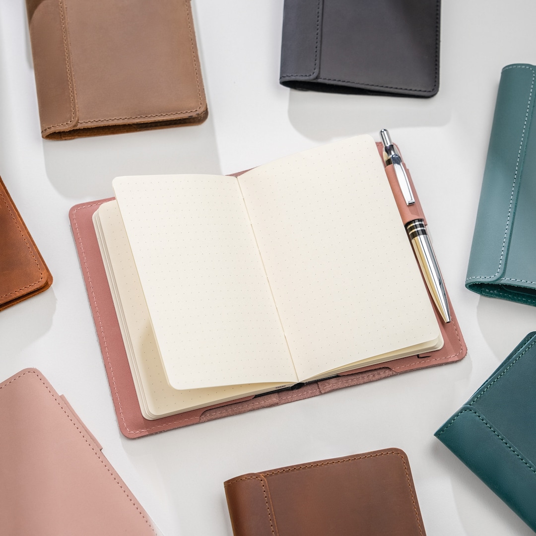 Leather Notebook Cover Handmade, Personalized Customizable Gift ...