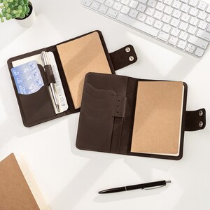 Handmade Leather Cover for Notebook, Personalized Refillable Journal ...
