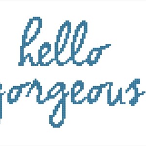 Modern Cross Stitch Pattern-sayings Cross Stitch Pattern-hello - Etsy
