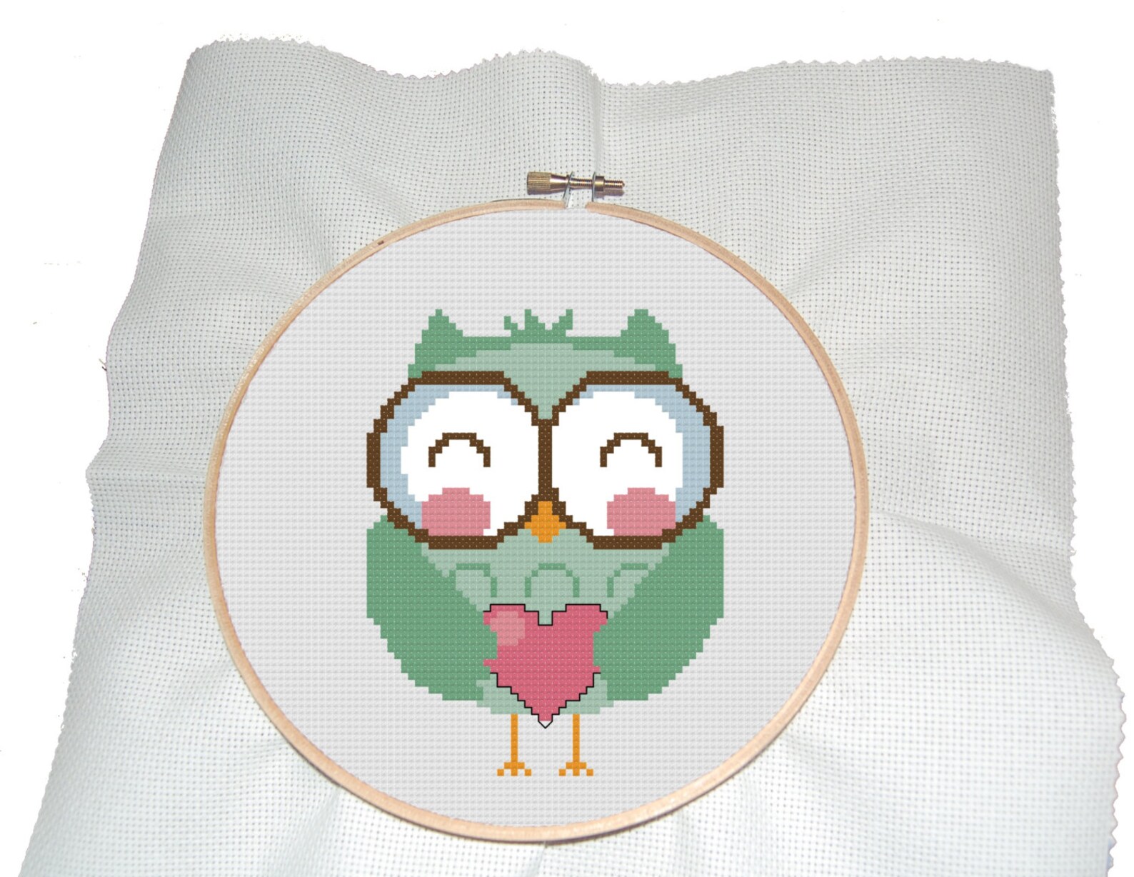 Cross Stitch Pattern of Cute Owl -modern Cross Stitch Pattern- Animal ...
