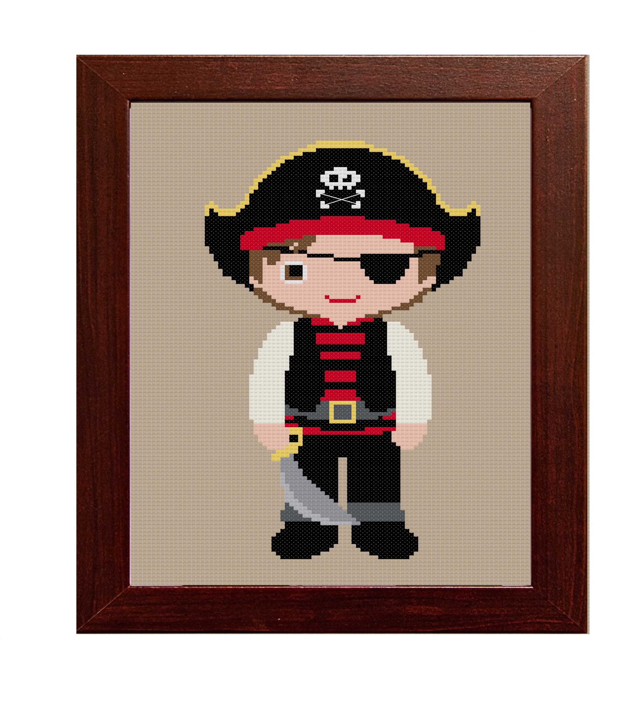 Pirate Boy Cross Stitch Pattern -modern Cross Stitch Pattern -people ...