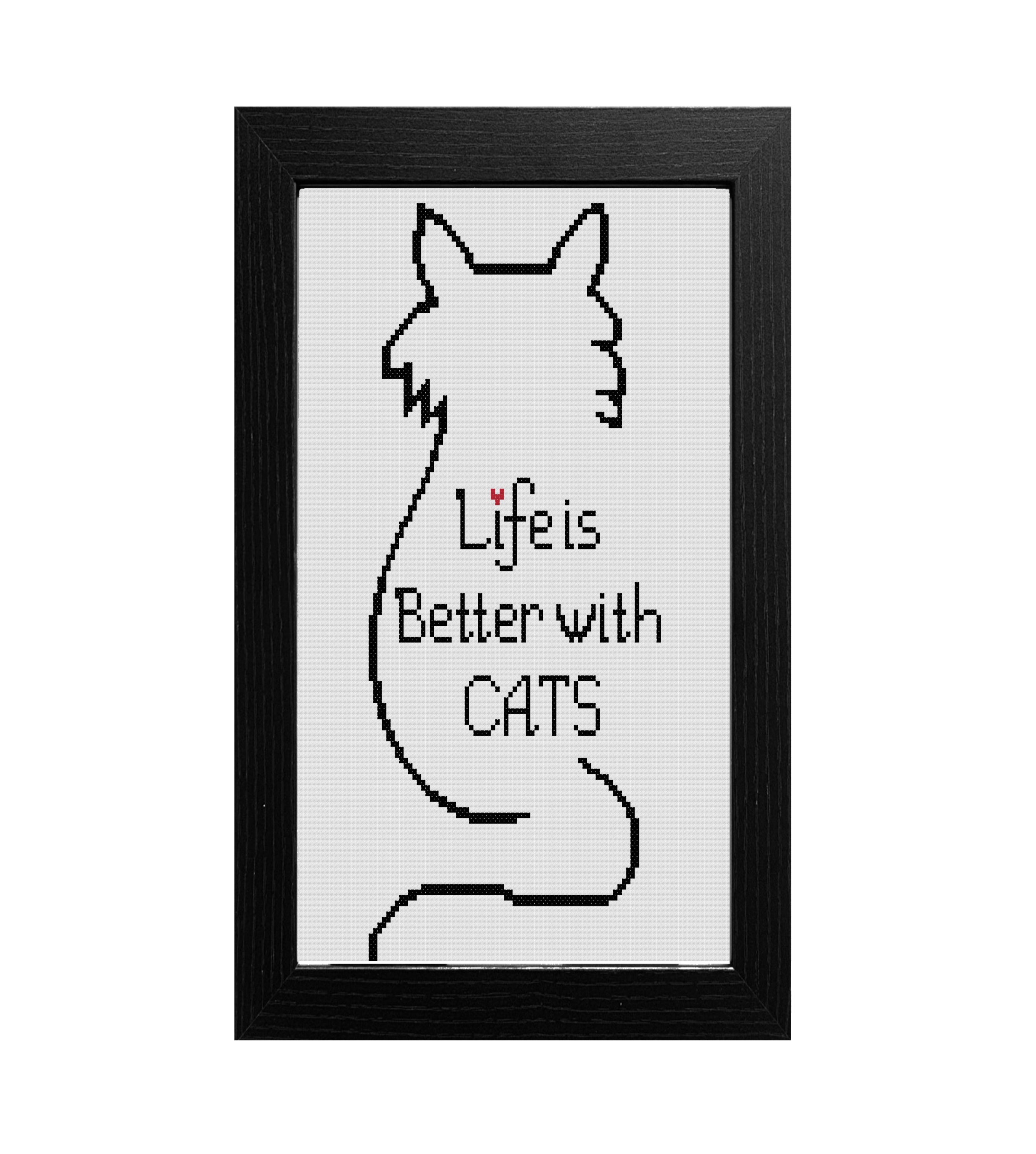 Cat Words Cute Cat Cross Stitch Pattern Life Is Better With Etsy Cat Words Cute Cat Cross Stitch Pattern Life Is Better With Etsy