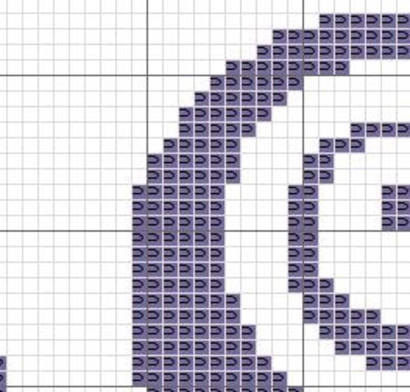 Purple Flower Cross Stitch Pattern- Modern Cross Stitch Pattern- Floral ...