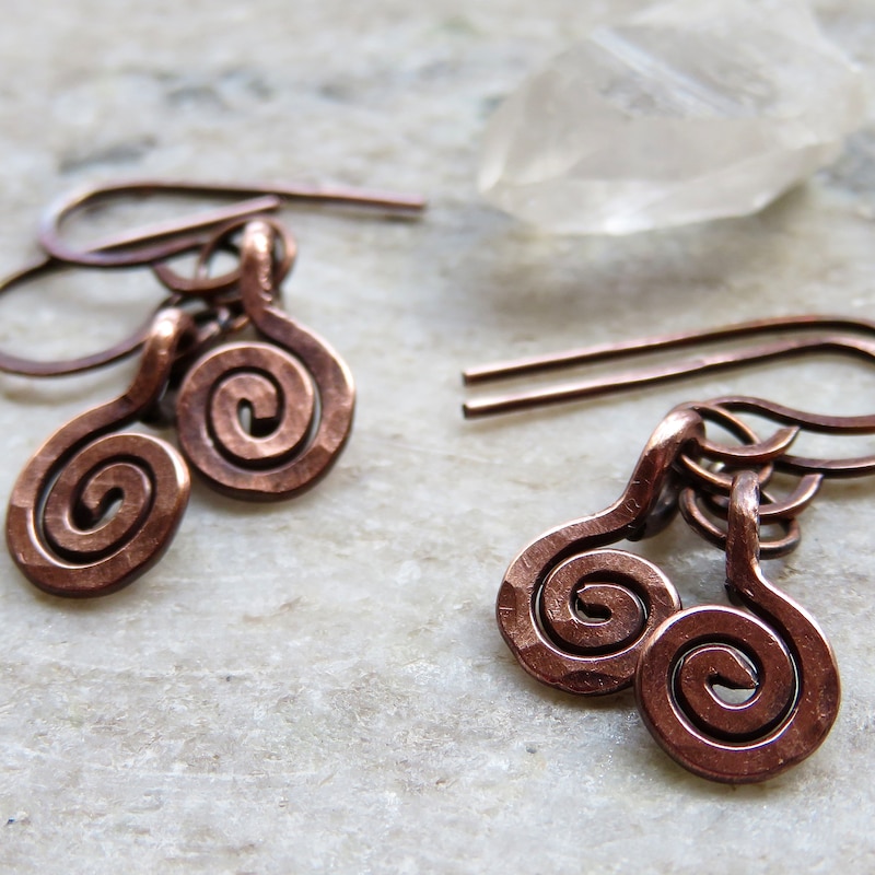 Copper Earrings - Etsy