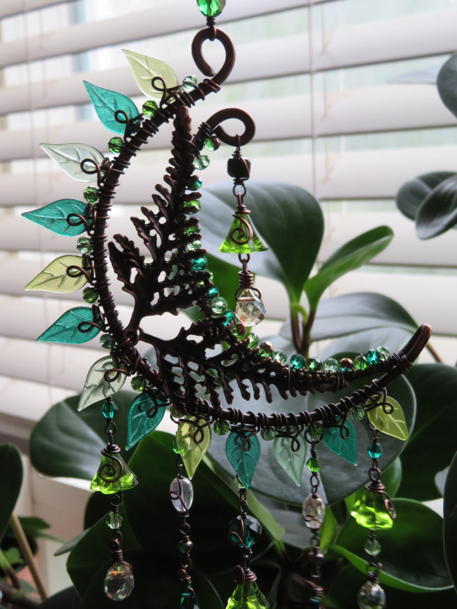 Forest Fairy Mooncatcher, Leafy Moon Decor, Fairycore, Tinkerbell Decor ...