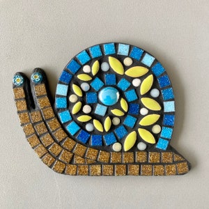 Mosaic Snail Kit: Green & Blue Funky Snail, DIY Craft Project - Etsy