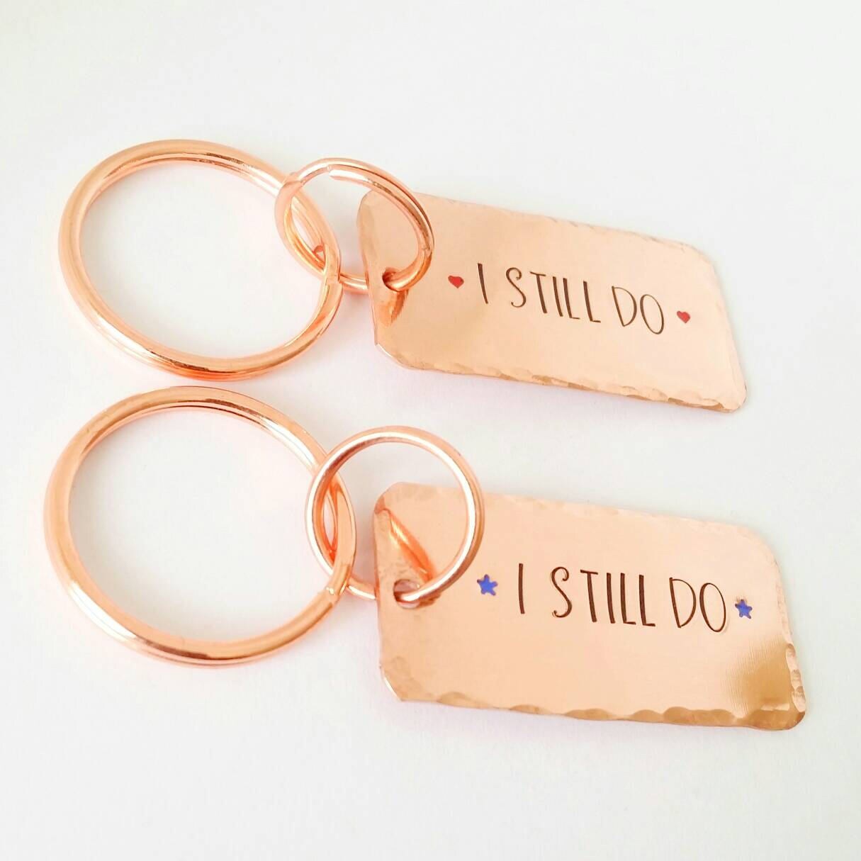 I Still Do Copper Keychain 7th Anniversary Gift Keyring | Etsy UK