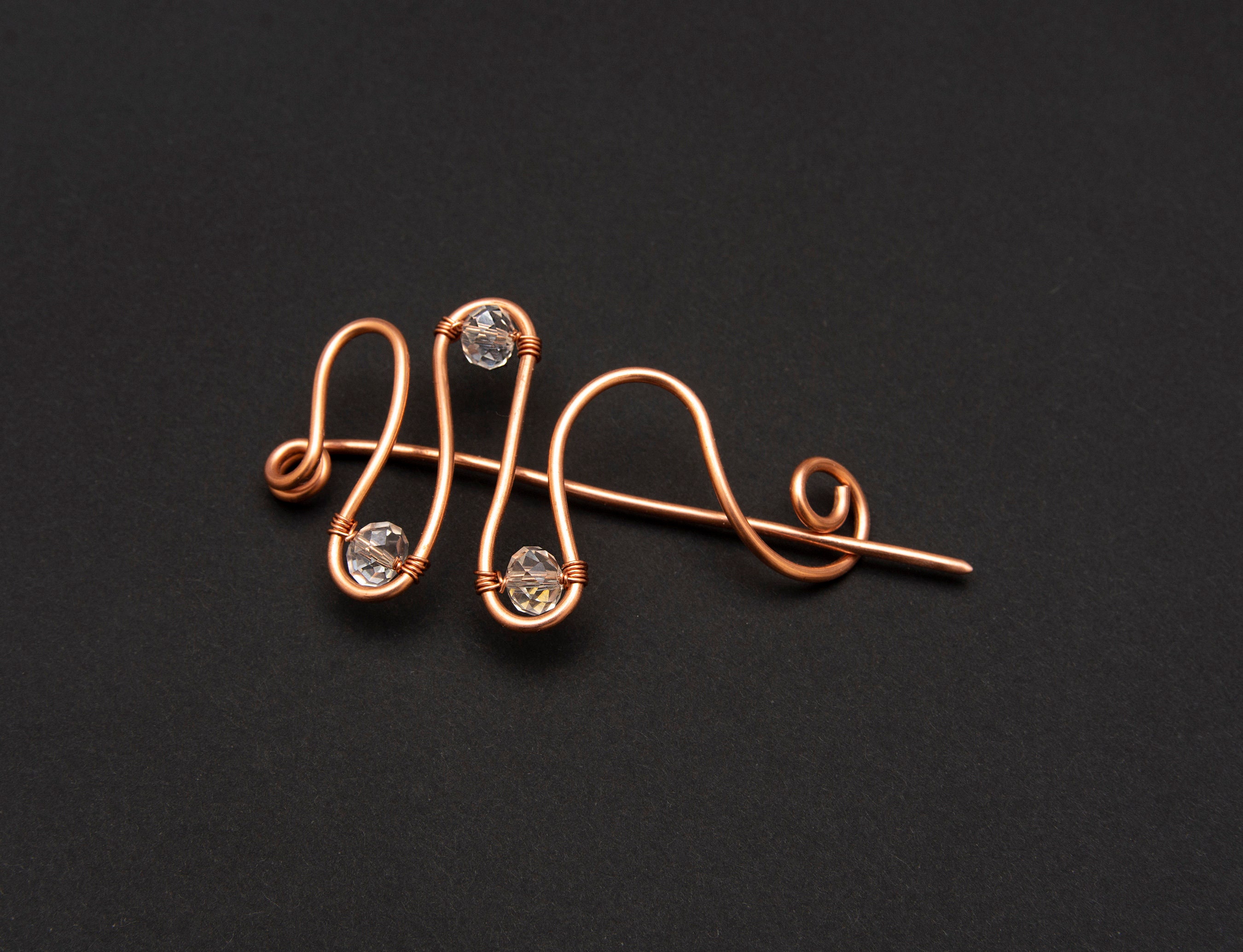 Antique Copper Shawl Pin,antique Copper Crystal Pin,copper Shawl Pin ...