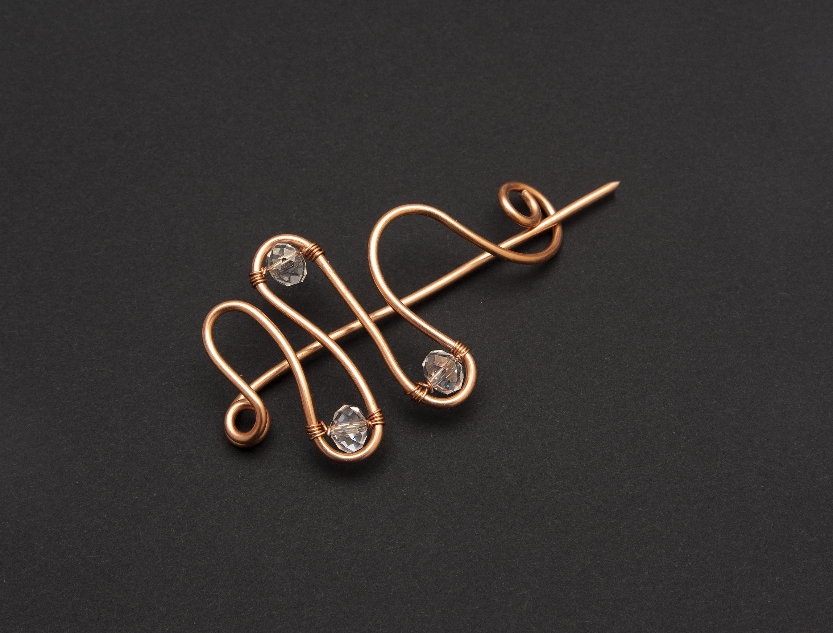 Antique Copper Shawl Pin,antique Copper Crystal Pin,copper Shawl Pin ...