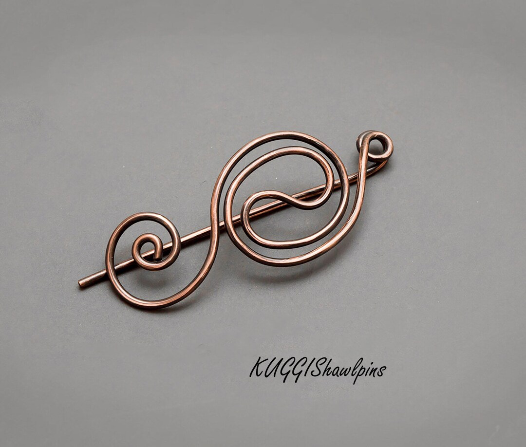 Antique Copper Shawl and Sweater Pin,antique Silver Shawl and Sweater ...