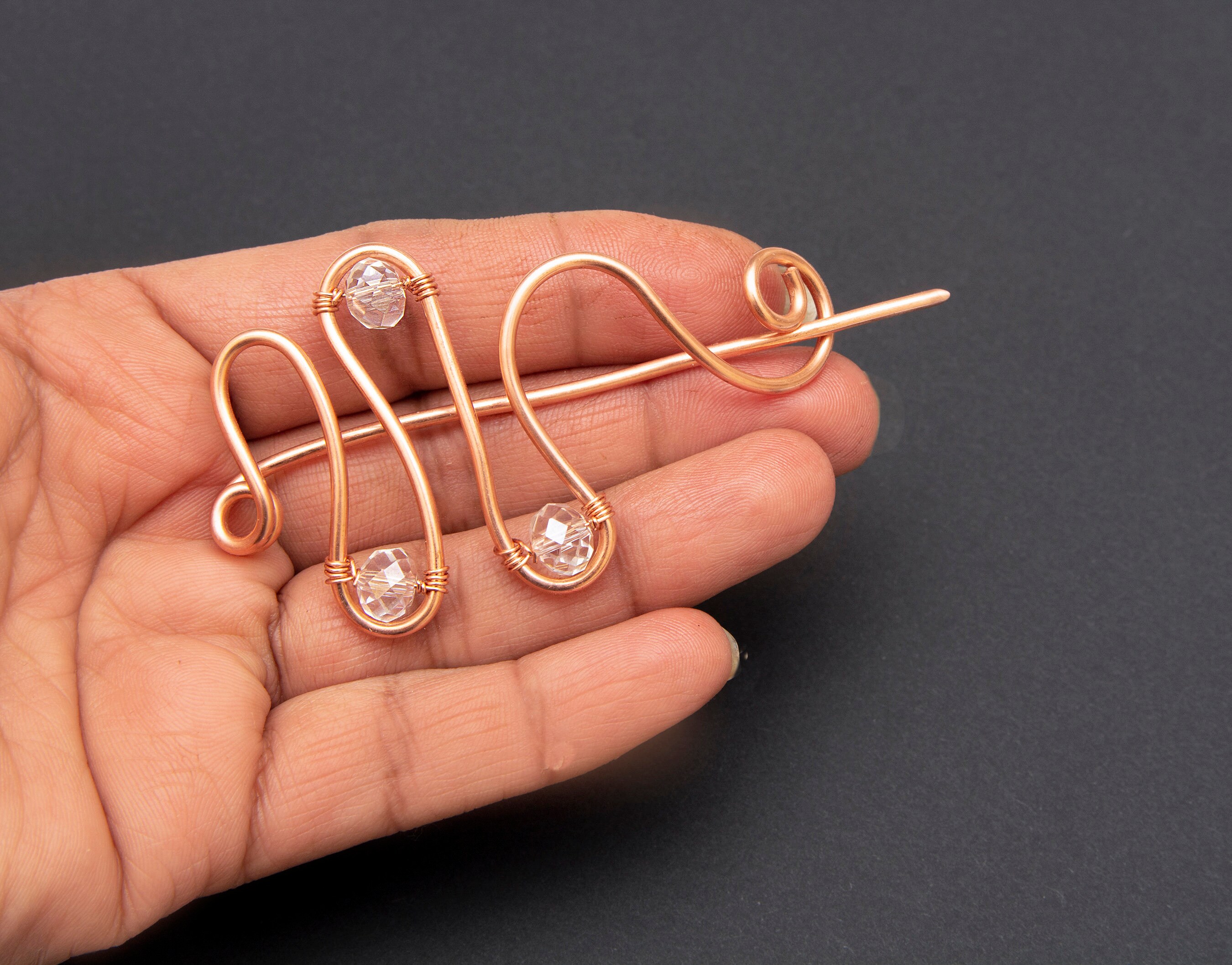 Antique Copper Shawl Pin,antique Copper Crystal Pin,copper Shawl Pin ...