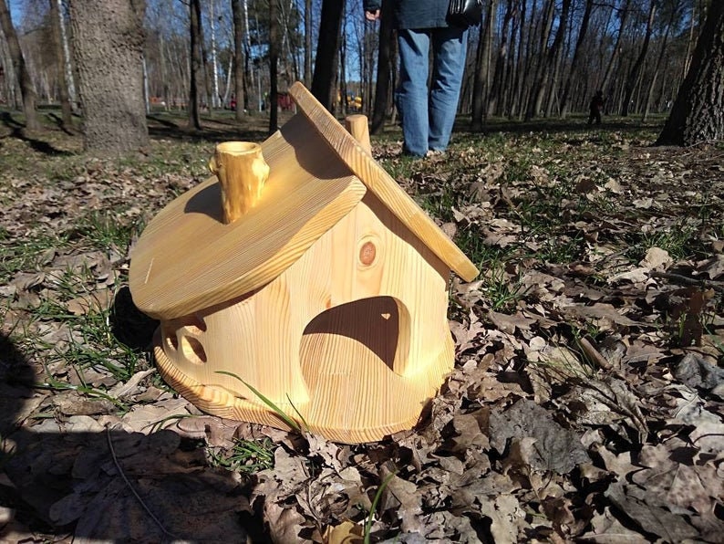 Wood dollhouse Wooden dollhouse Dollhouse Fairy dollhouse | Etsy