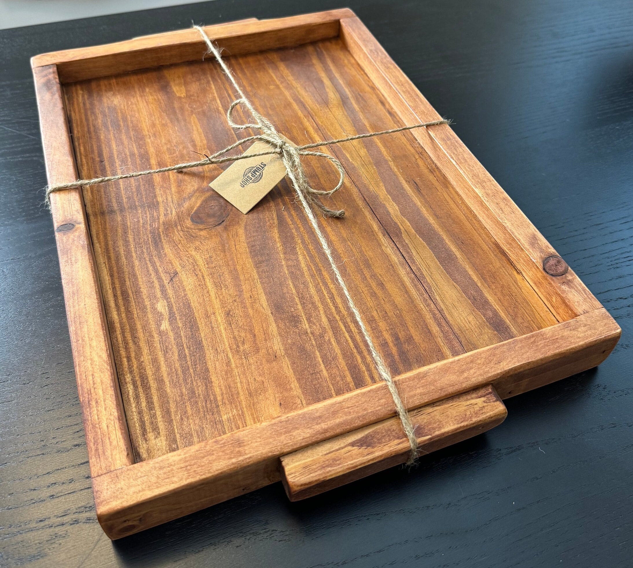 Wooden Handmade Tray Stained Decor Tray - Etsy