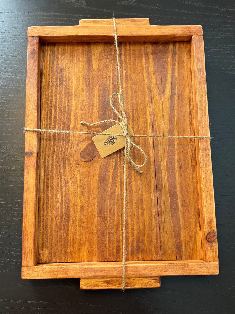 Wooden Handmade Tray Stained Decor Tray - Etsy