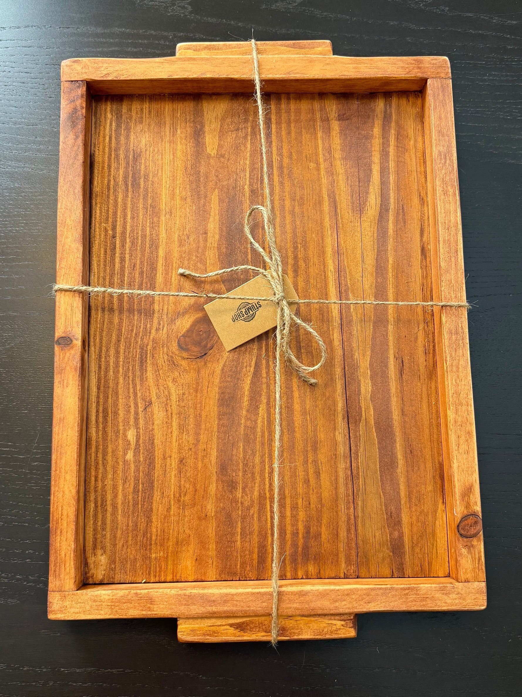 Wooden Handmade Tray Stained Decor Tray - Etsy