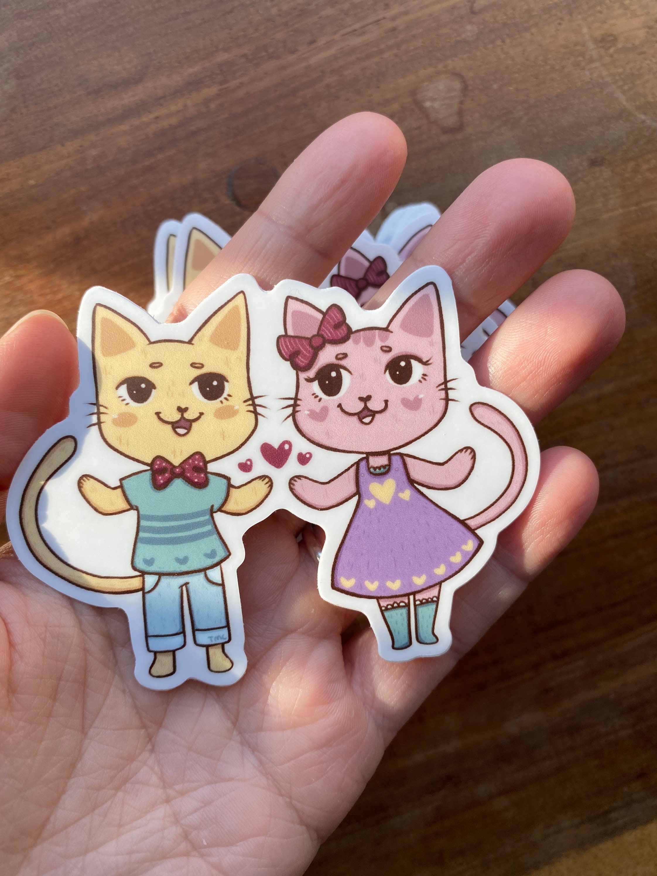Kitty Sticker Cat Couple Cute Stickers Romantic Cat - Etsy UK