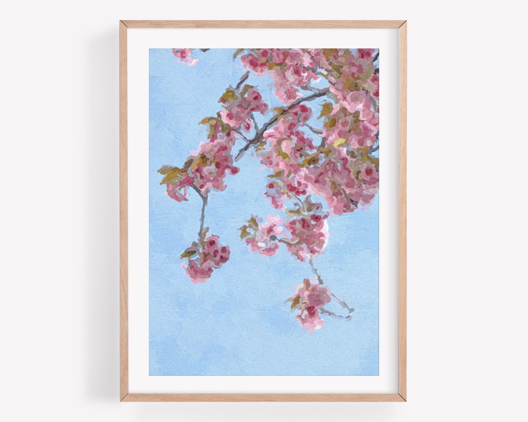 Cherry Blossom Wall Art Print, Cherry Blossom Art, Photography Prints ...