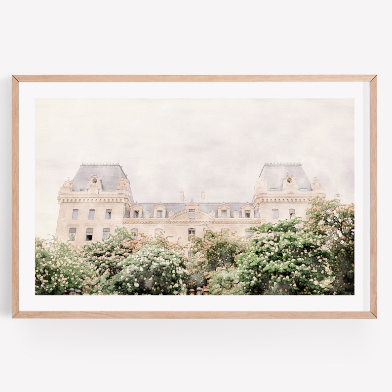 Paris Building Watercolor Wall Art Print Wall Art - Etsy