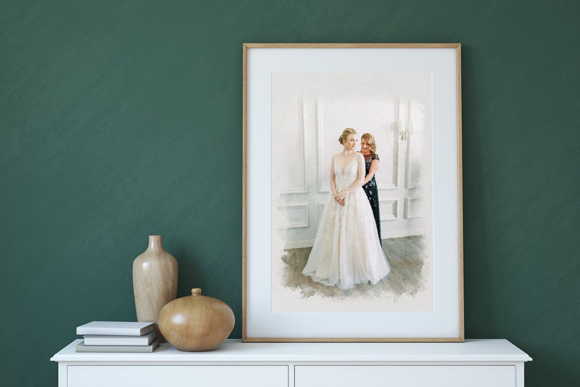 Custom Wedding Drawing Wedding Photo Watercolor Wedding | Etsy